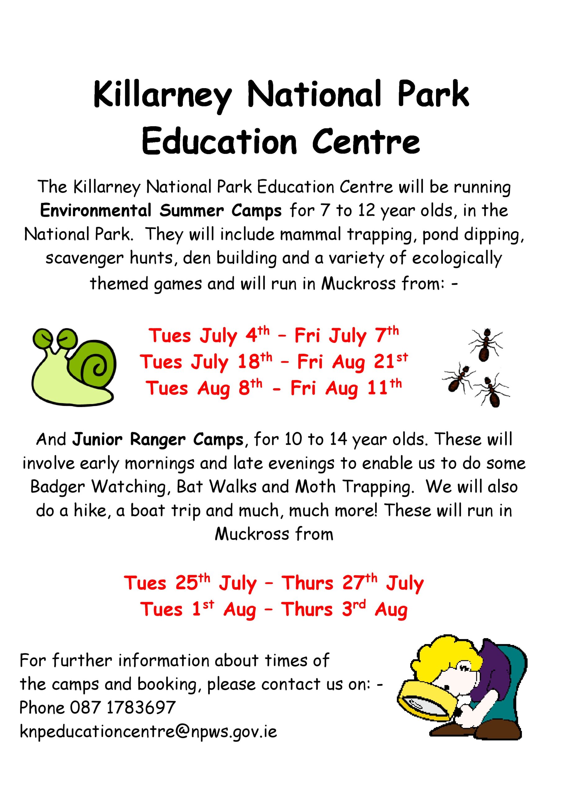 Environmental Summer Camps - National Parks of Ireland